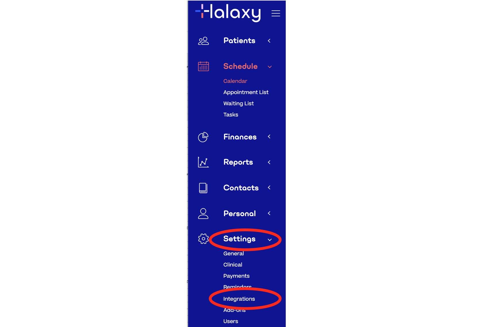 Halaxy session integration with Coviu